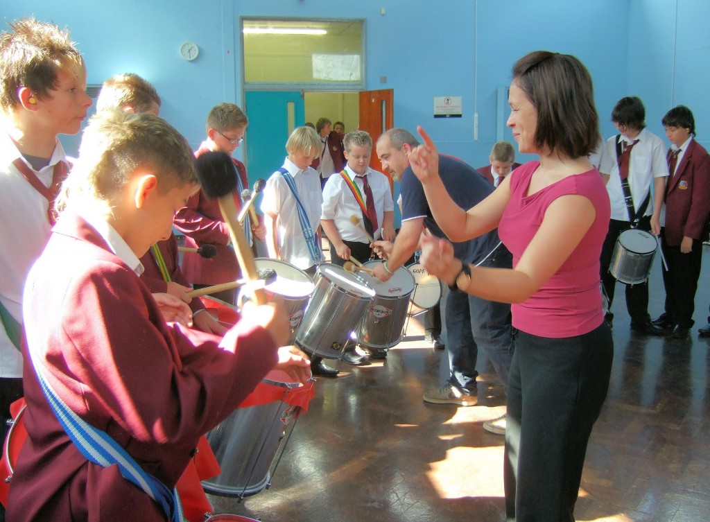 Heolddu students rock to samba beat