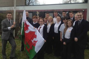 New Welsh flag for Pontllanfraith Comprehensive School