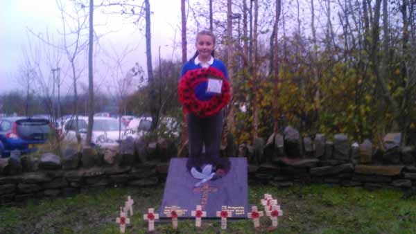 Pupil designed remembrance monument unveiled at St James Primary School