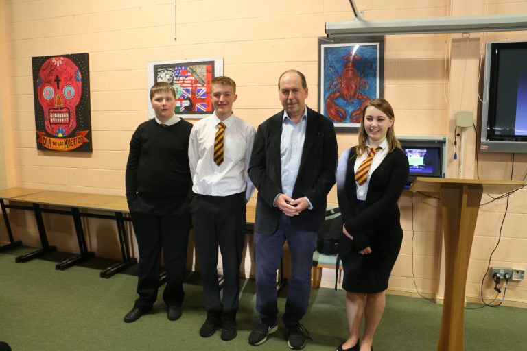 BBC correspondent talks Fake News with Risca Community Comprehensive pupils