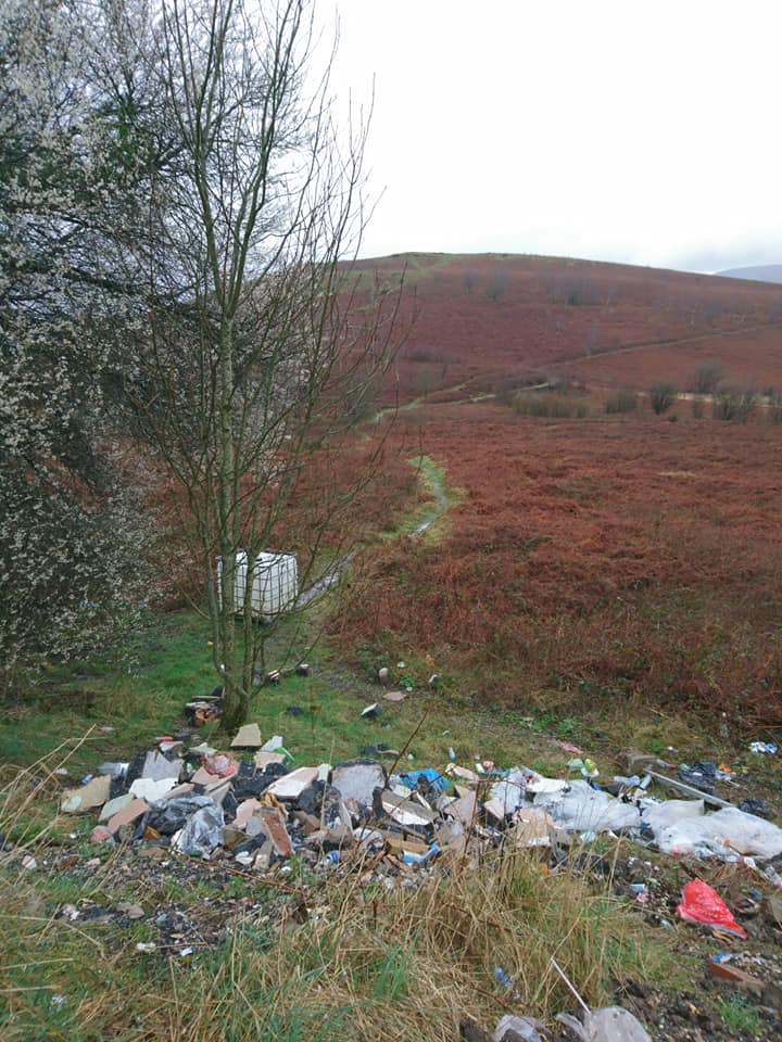 Anger over fly-tipping on Rudry common