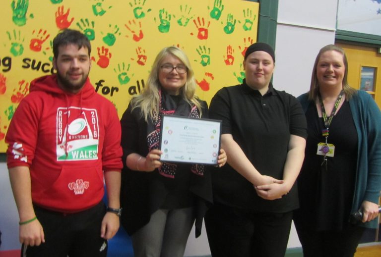 Trinity Fields School receives Careers Wales Mark