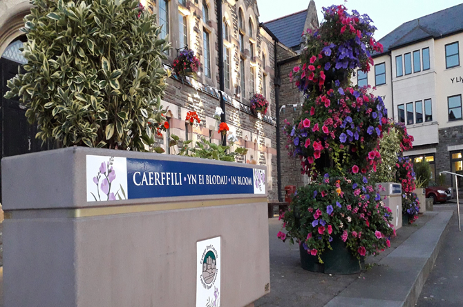Caerphilly town wins first place in Wales in Bloom contest