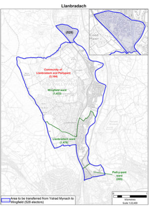 Is part of Ystrad Mynach moving to Llanbradach? Ward changes explained