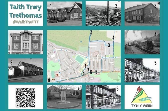 Trail exploring history of Trethomas created by pupils at Ty'n y Wern