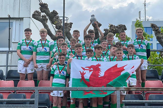 Caerphilly RFC U14s win rugby competition in Frankfurt, Germany