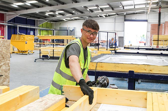 Inside United Welsh's timber frame factory in Caerphilly