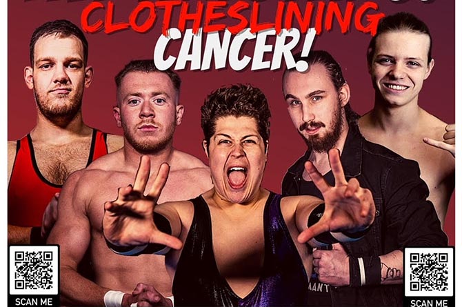 Clotheslining Cancer: Charity wrestling event at Caerphilly Leisure Centre