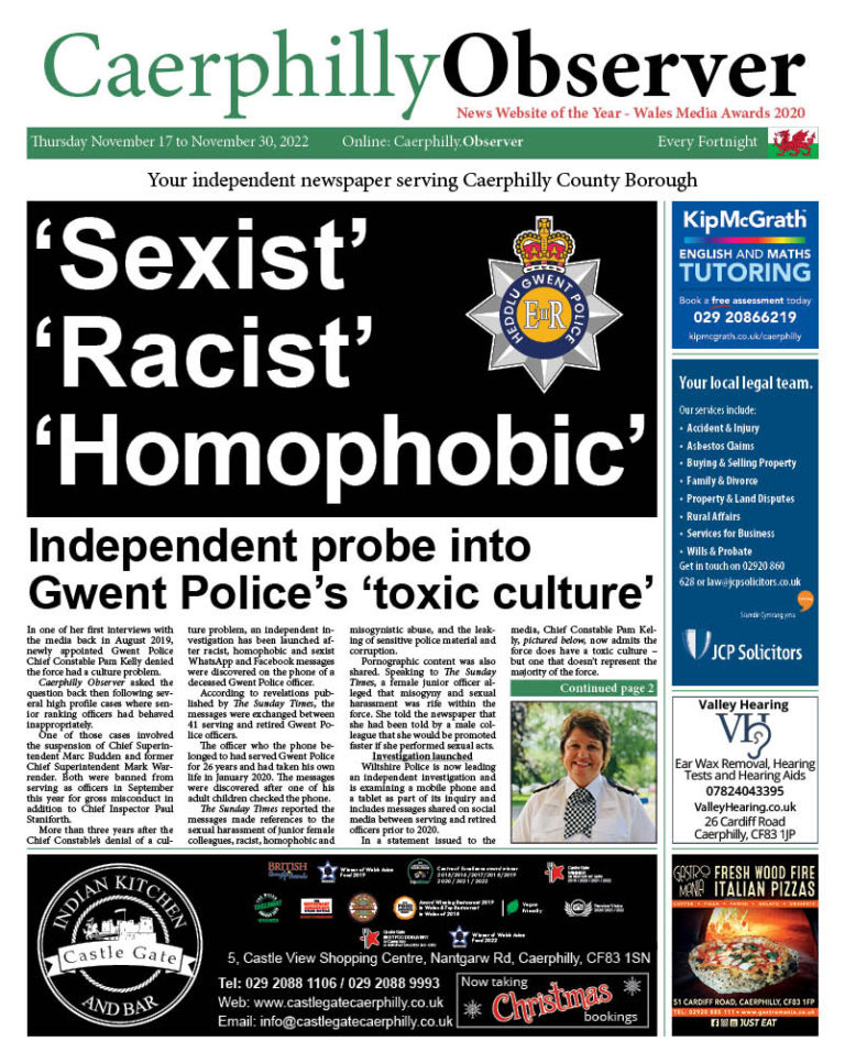Three officers suspended by Gwent Police over sexism, racism and ...