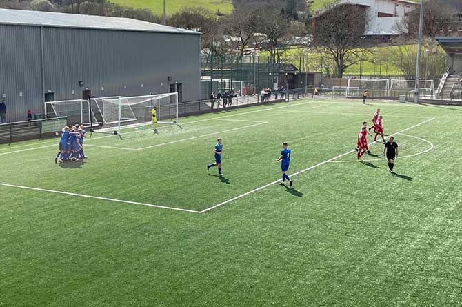 Trethomas Bluebirds run riot against nine-man Lliswerry