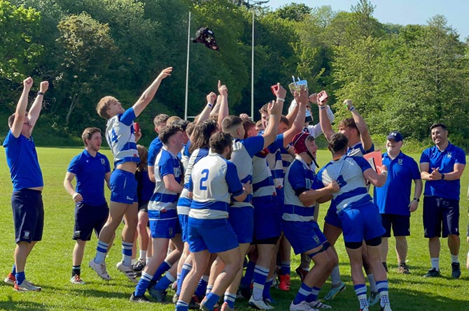 Unbeaten Machen rugby youth side win league and cup double