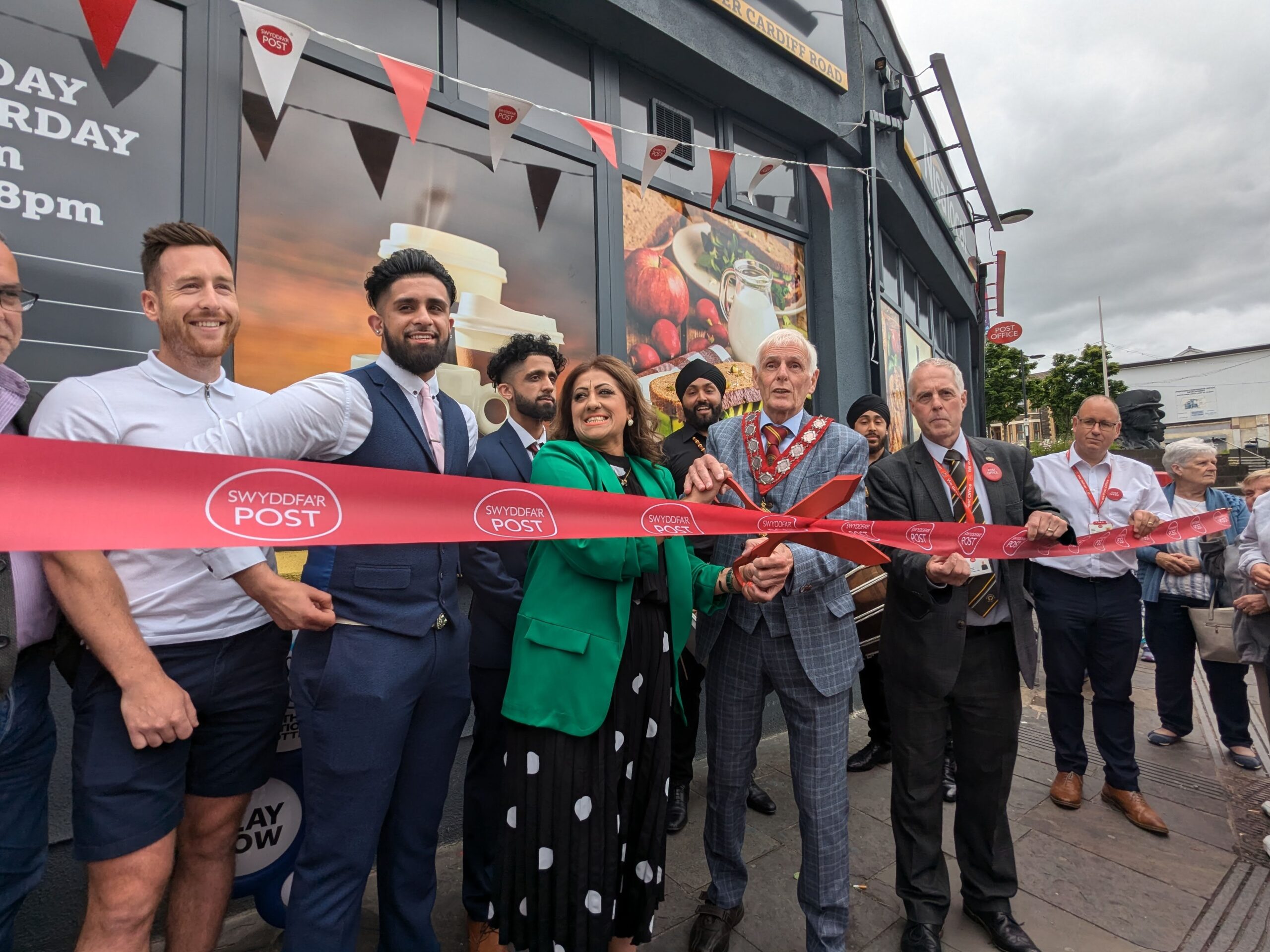Bhangra drums signal the reopening of Bargoed post office
