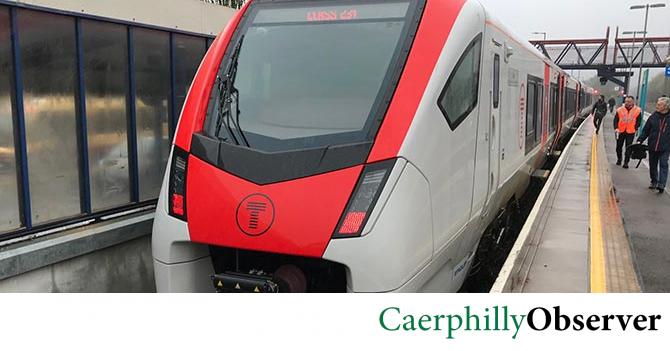 New Stadler Class 231 trains unveiled at Caerphilly railway station