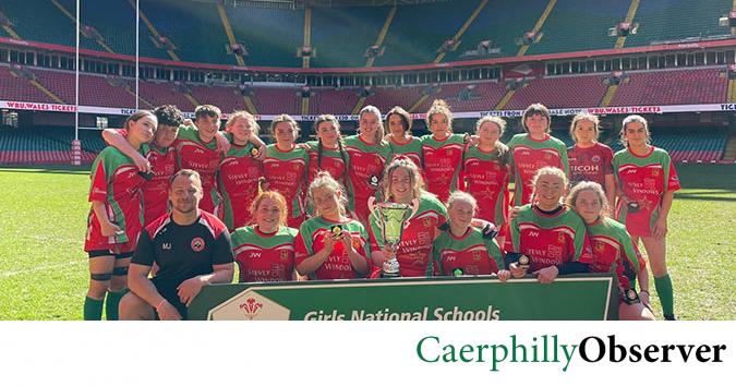 Rugby success for Rhymney's Idris Davies girls' under-16s team
