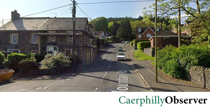 Caerphilly: Mountain Road closed following collision