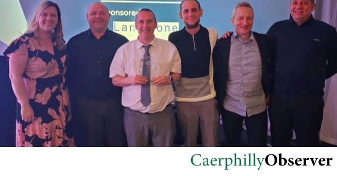 Treowen Stars football coach wins at the Caerphilly Sport Awards