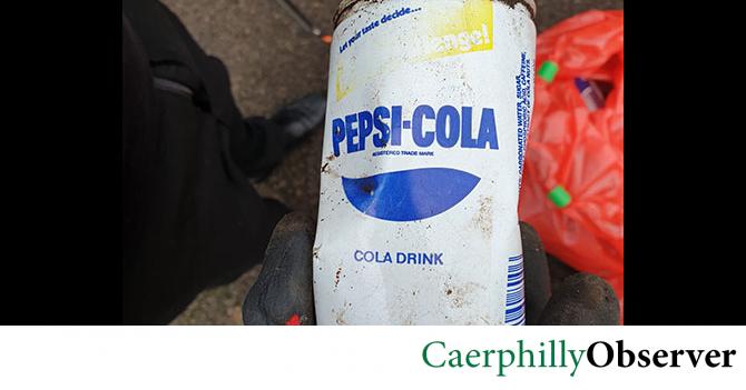 Lewis School Pengam pupils find Pepsi can from 1984 during litter pick ...