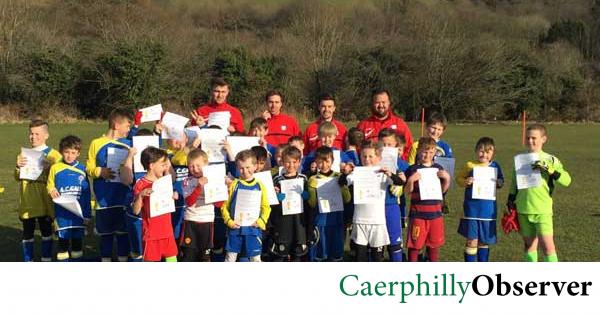 Students deliver team-building sessions to Llanbradach football fanatics